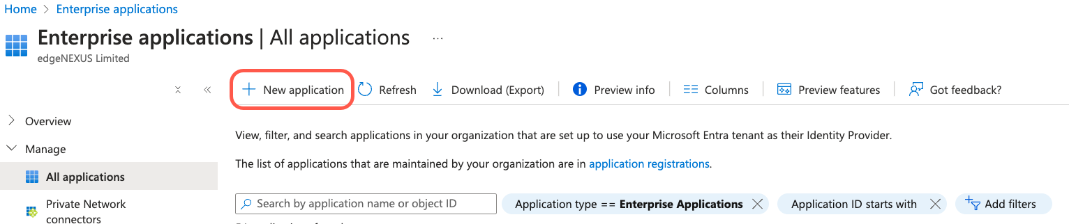 Einrichten der Entra ID Authentifizierungsanwendung in Microsoft Entra
