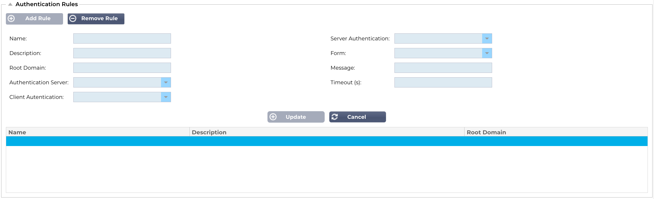 Authentication Rules