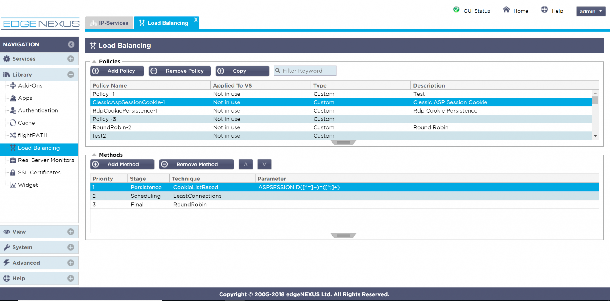 Edgenexus Load Balancer GUI with Unrivalled Ease-of-Use