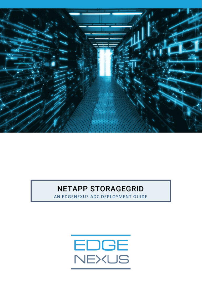 Load Balance Netapp Storagegrid Edgenexus Load Balancers And